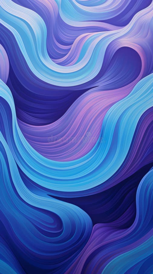 Abstract Waves in Blue and Purple Stock Image - Image of contrast ...