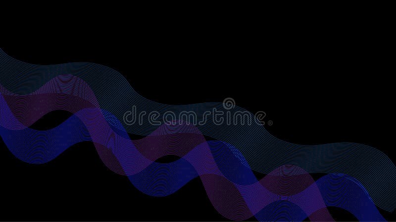 Abstract Waves in Blue and Purple Hues Stock Illustration ...