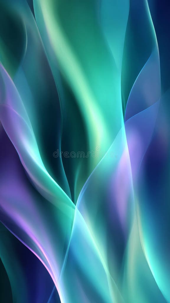 Abstract Waves of Blue and Purple Light Creating an Ethereal Flowing ...