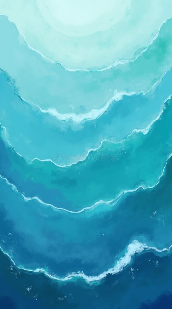 Abstract Waves Cascade Down the Canvas, Creating a Mesmerizing Visual ...