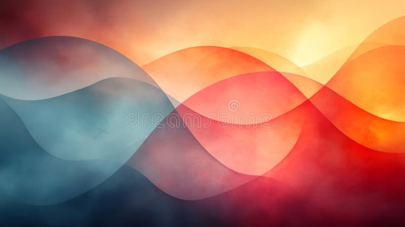 Abstract Waves of Color Blend Together at Sunrise, Creating a Stunning ...
