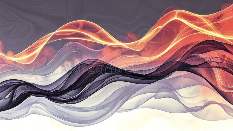 Abstract Waves of Color Create a Dynamic, Flowing Visual Effect Stock ...