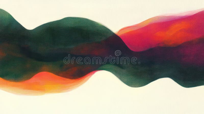 Abstract Waves of Color in Fluid Shapes Create a Dynamic and Harmonious ...