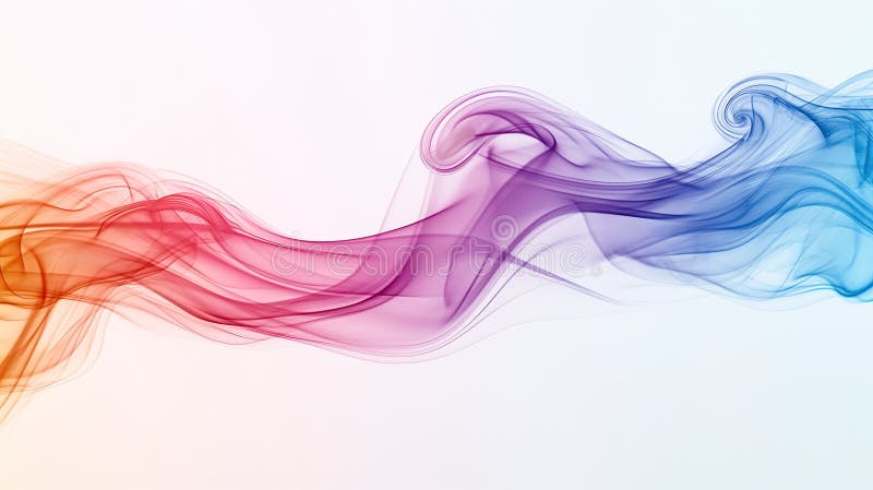 Abstract Waves of Colored Smoke Stock Illustration - Illustration of ...