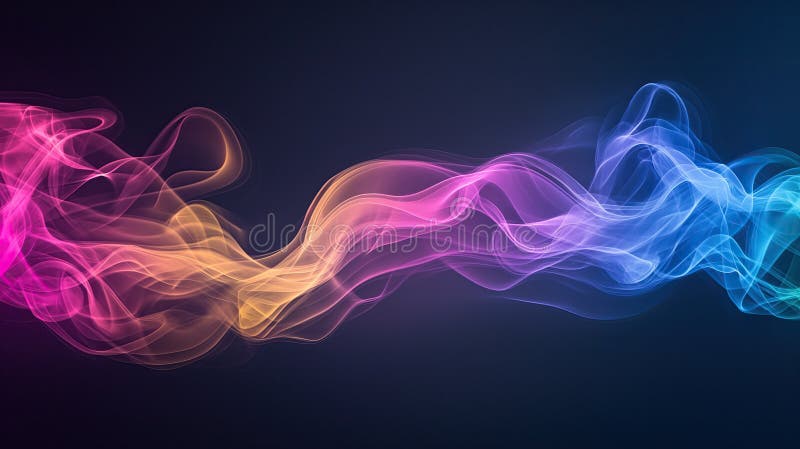 Abstract Waves of Colored Smoke Stock Illustration - Illustration of ...
