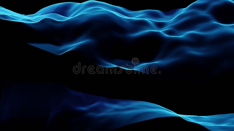 Abstract Waves of Colorful Energy Over a Black Background ...