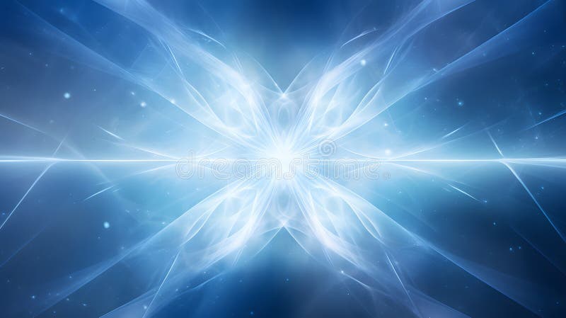 Abstract Waves of Cosmic Light on Deep Blue Gradient. Stock ...