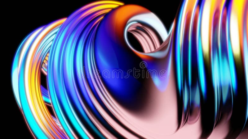 Abstract Waves - 3D Illustration Stock Illustration - Illustration of ...