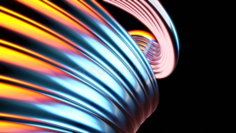 Abstract Waves - 3D Illustration Stock Illustration - Illustration of ...