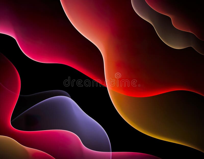 Abstract Waves: a Dance of Color and Light Stock Illustration ...