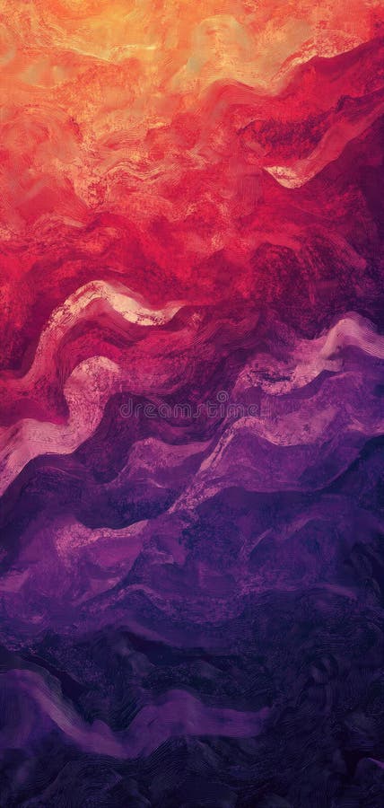 Abstract Waves in a Deep Purple and Red Gradient Create a Moody ...