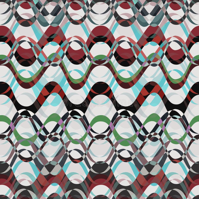 Abstract Waves in Different Beautiful Colors, Vector Illustration ...