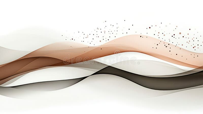 Abstract Waves in Earthy Tones Create a Fluid, Modern Design for Backgrounds or Graphics Stock ...