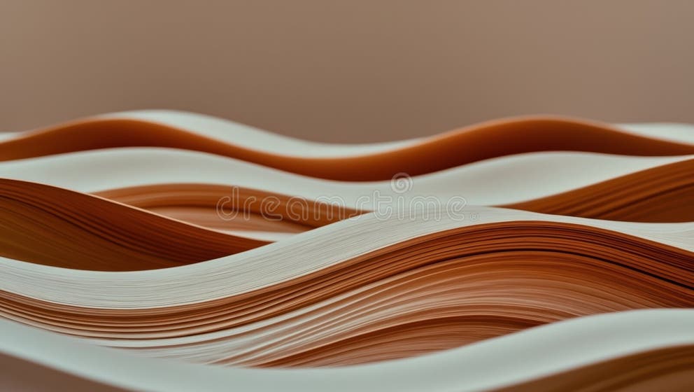 Abstract Waves in Earthy Tones and Soft Textures. Stock Photo - Image ...