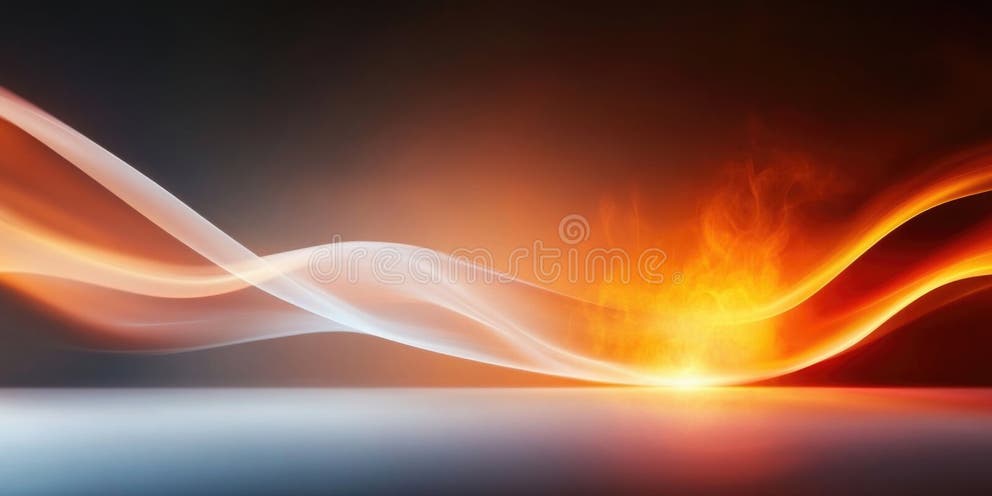 Abstract Waves of Fire and Light in Motion Stock Illustration ...