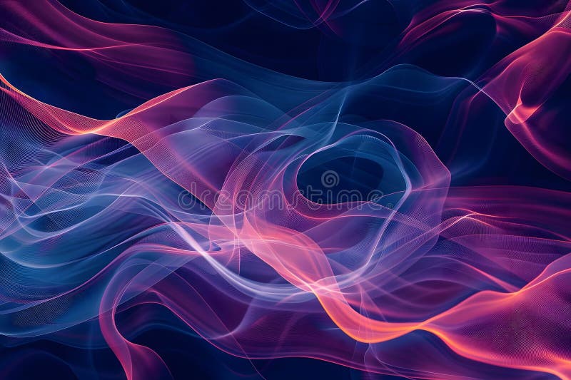 Abstract Waves Flowing Dynamically in Pink, Purple, and Blue Hues ...