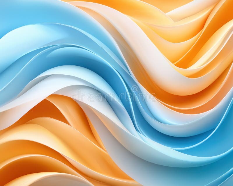 Abstract Waves a Fluid Design Representing Adaptability, Self-Care, and ...