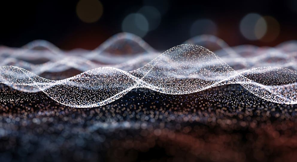 Abstract Waves Formed by Countless Luminous Particles Create Dynamic ...