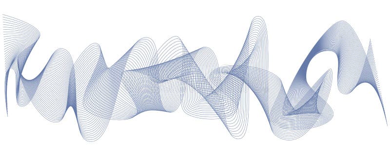 Abstract Blue Waves Graphic Line Sonic or Sound Wave Vector Image Stock ...