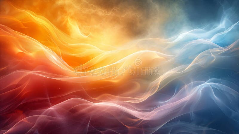 Abstract Waves of Light and Color Stock Illustration - Illustration of ...