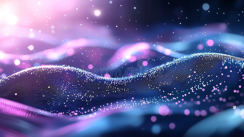 Abstract Waves of Light and Color Featuring Vibrant Shades of Purple ...