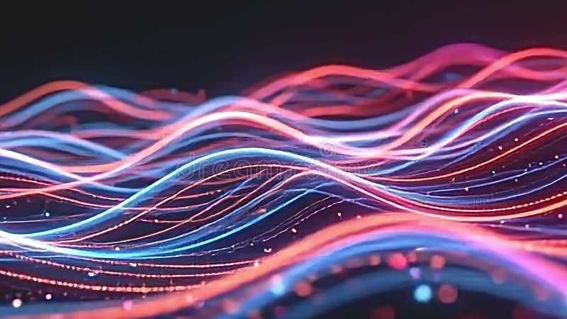 Abstract Waves of Light Generative AI Stock Footage - Video of movement ...