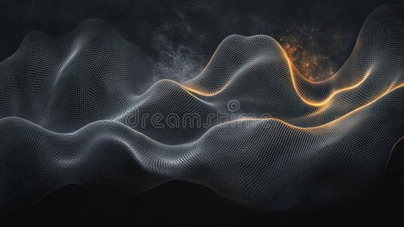 Abstract Waves of Light and Shadow Create a Dynamic, Flowing Visual ...