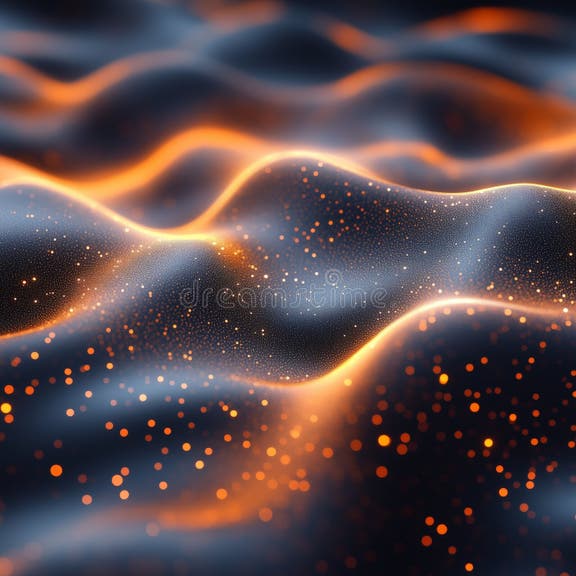 Abstract Waves of Light, Shimmering Particles Create a Dynamic Visual ...