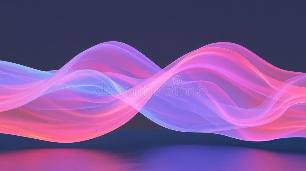 Abstract Waves of Light in Vibrant Colors Create a Dynamic Visual ...