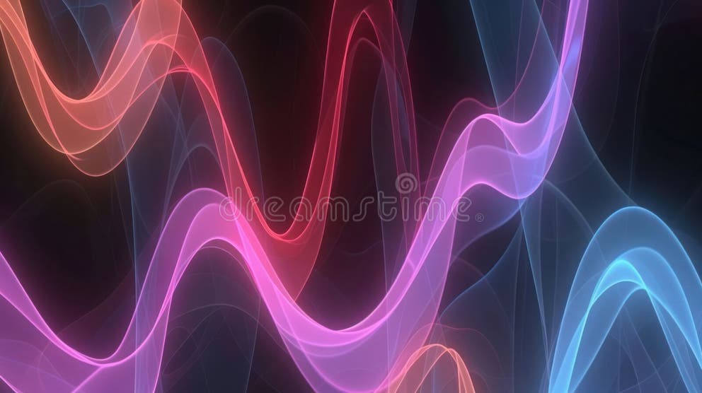 Abstract Waves of Light in Vibrant Colors, Creating a Dynamic and Fluid ...