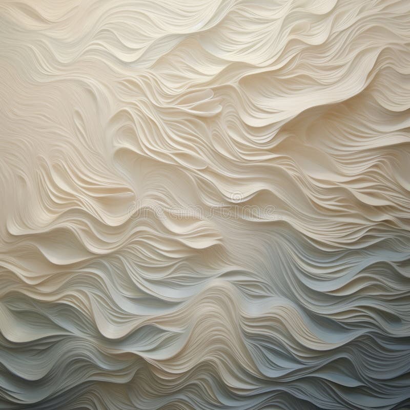 Abstract Waves: Modern Art with Organic Forms and Tangible Texture ...