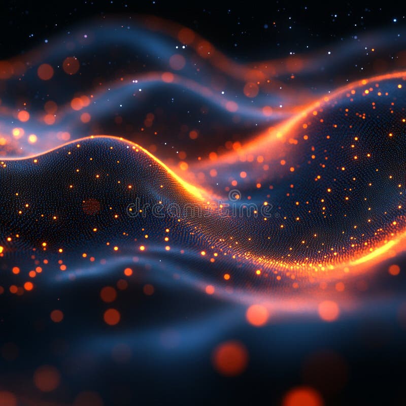 Abstract Waves of Orange and Blue Light Create a Mesmerizing Visual ...