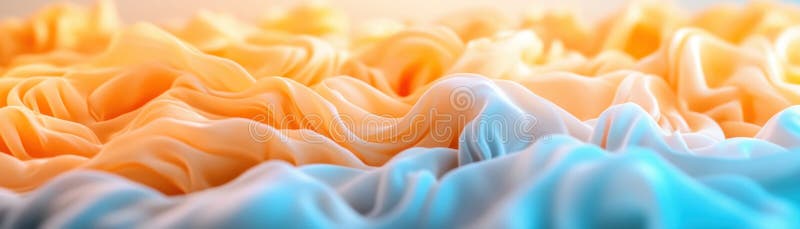 Abstract Waves in Orange and Blue, a Visual Metaphor for a Decision ...