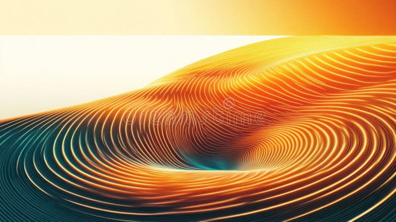 Abstract Waves of Orange and Teal Create a Dynamic, Flowing Visual ...