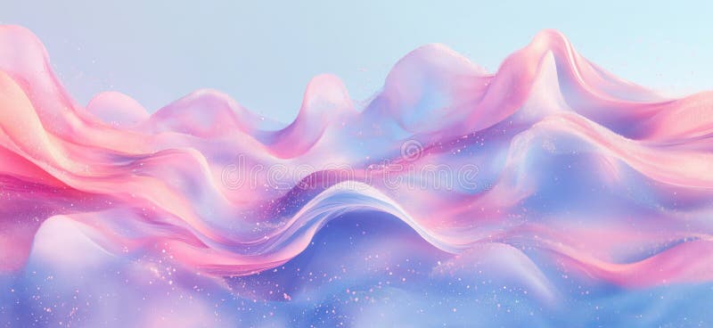 Abstract Waves of Pastel Colors Creating a Dreamy Landscape with Soft ...