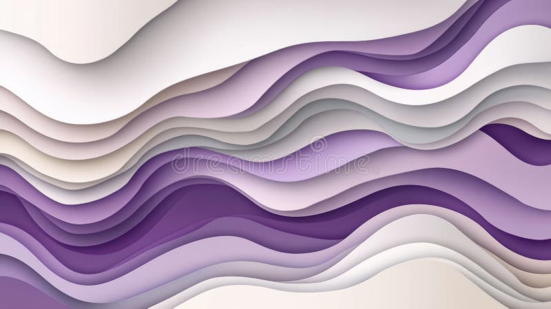 Abstract Waves of Purple and White Create a Soothing, Layered Pattern ...