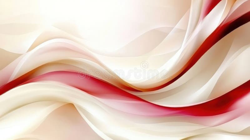 Abstract Waves of Red and Cream Create a Soft, Flowing Design Suitable ...