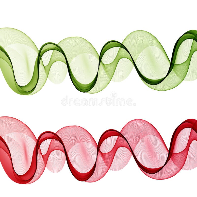 Abstract Waves Set. Vector Graphics Illustration. Eps 10 Stock ...