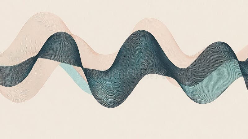 Abstract Waves in Soft Colors Create a Flowing, Harmonious Visual ...