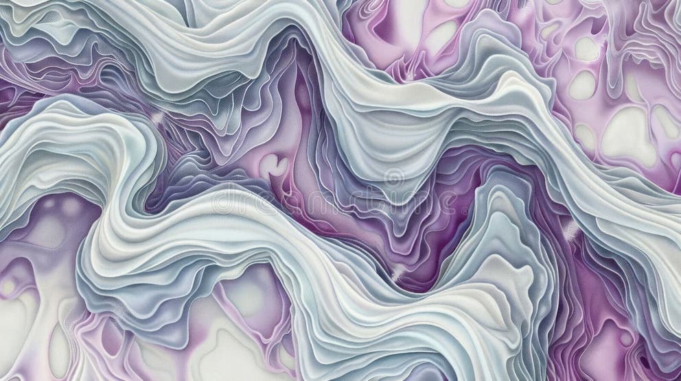 Abstract Waves in Soft Colors Create a Fluid, Textured Visual ...