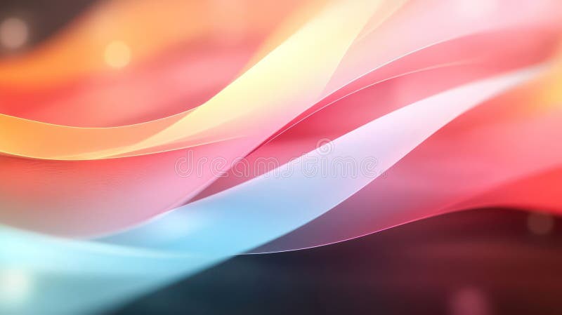 Abstract Waves in Soft Colors Create a Smooth, Flowing Visual Effect ...