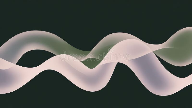 Abstract Waves In Soft Colors Creating A Fluid Dynamic Visual Effect Stock Illustration