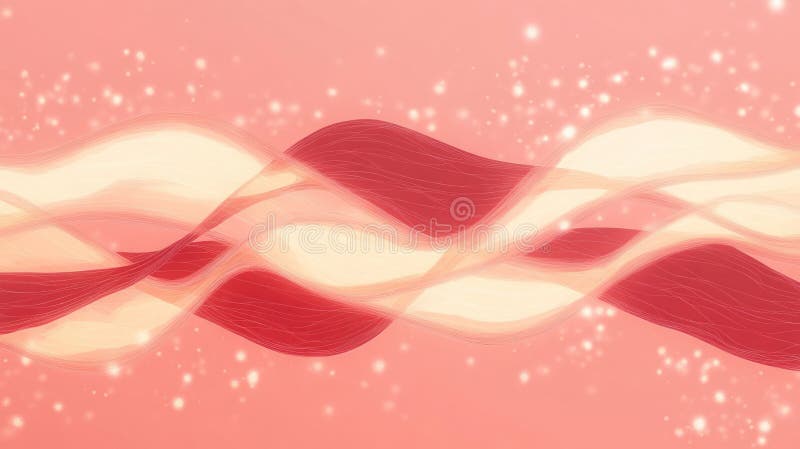 Abstract Waves in Soft Pink Tones with Sparkling Effects Stock ...