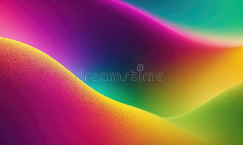 Abstract Waves of Vibrant Color Blend Together, Creating a Dynamic and ...