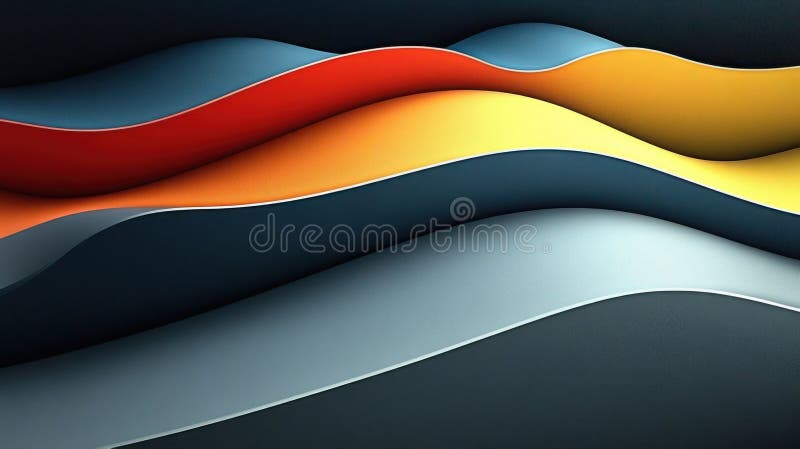 Abstract Waves in Vibrant Colors Create a Dynamic Visual Flow Stock ...