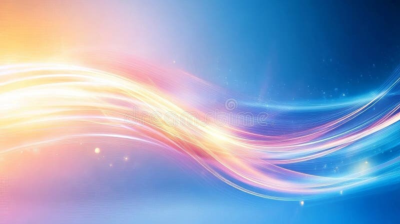 Abstract Waves in Vibrant Colors Merging Effortlessly Stock Image ...