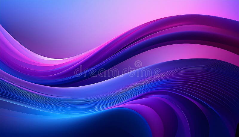 Abstract Waves of Vibrant Purple and Blue Hues Blending Seamlessly ...