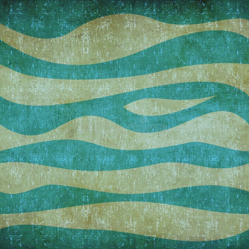 Abstract Waves Vintage Pattern Stock Illustration - Illustration of ...