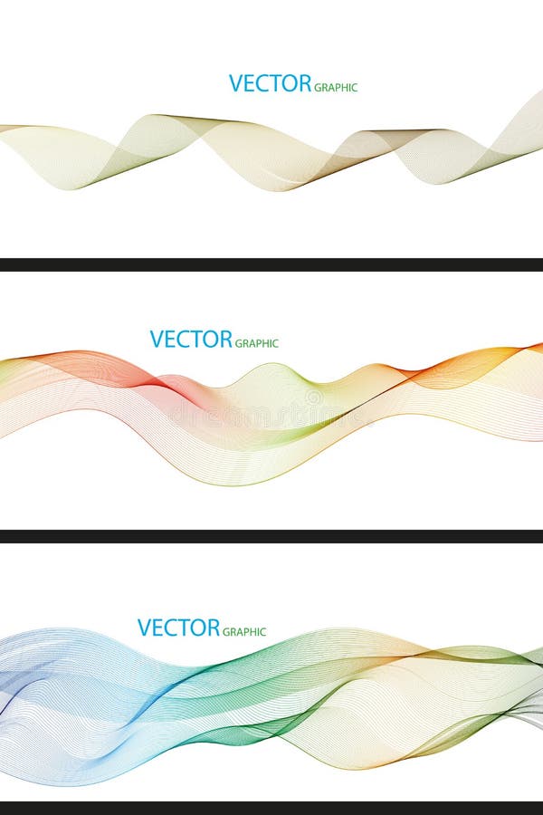 Abstract Waves Wallpaper Collection Stock Vector - Illustration of ...