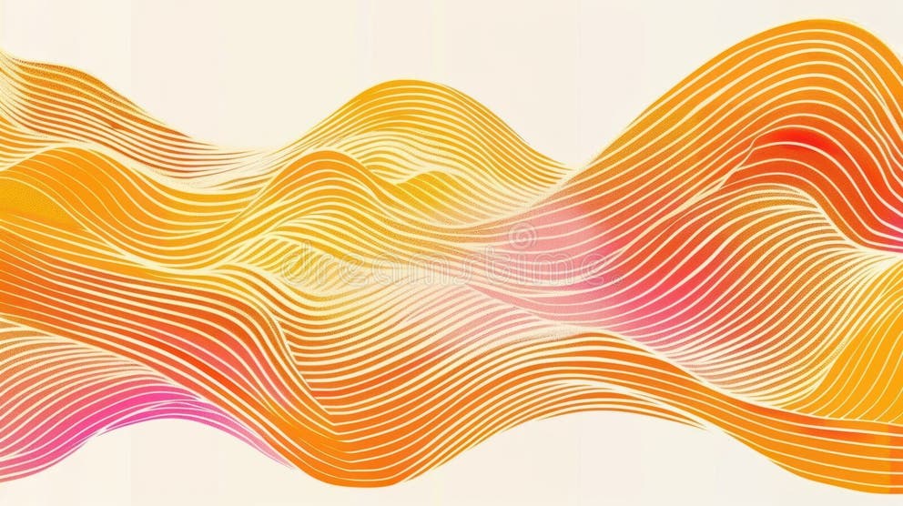 Abstract Waves in Warm Colors Create a Dynamic, Flowing Visual Effect ...